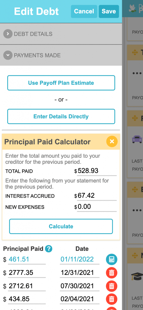 Debt Payoff Planner 1.0 Help