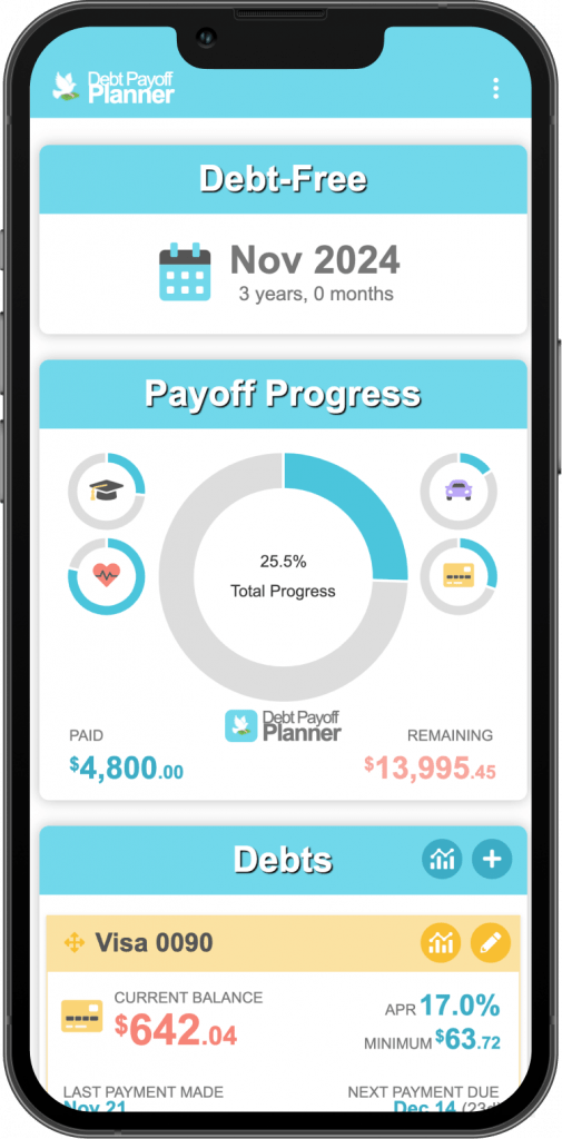 Debt Payoff Planner – The #1 App to Plan and Track Your Payoff